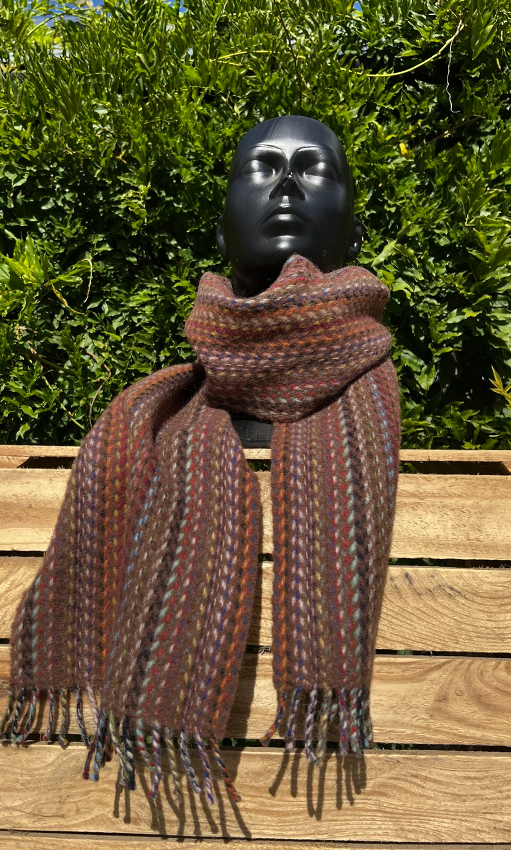 Brown Woollen Scarf – Welsh Tweed